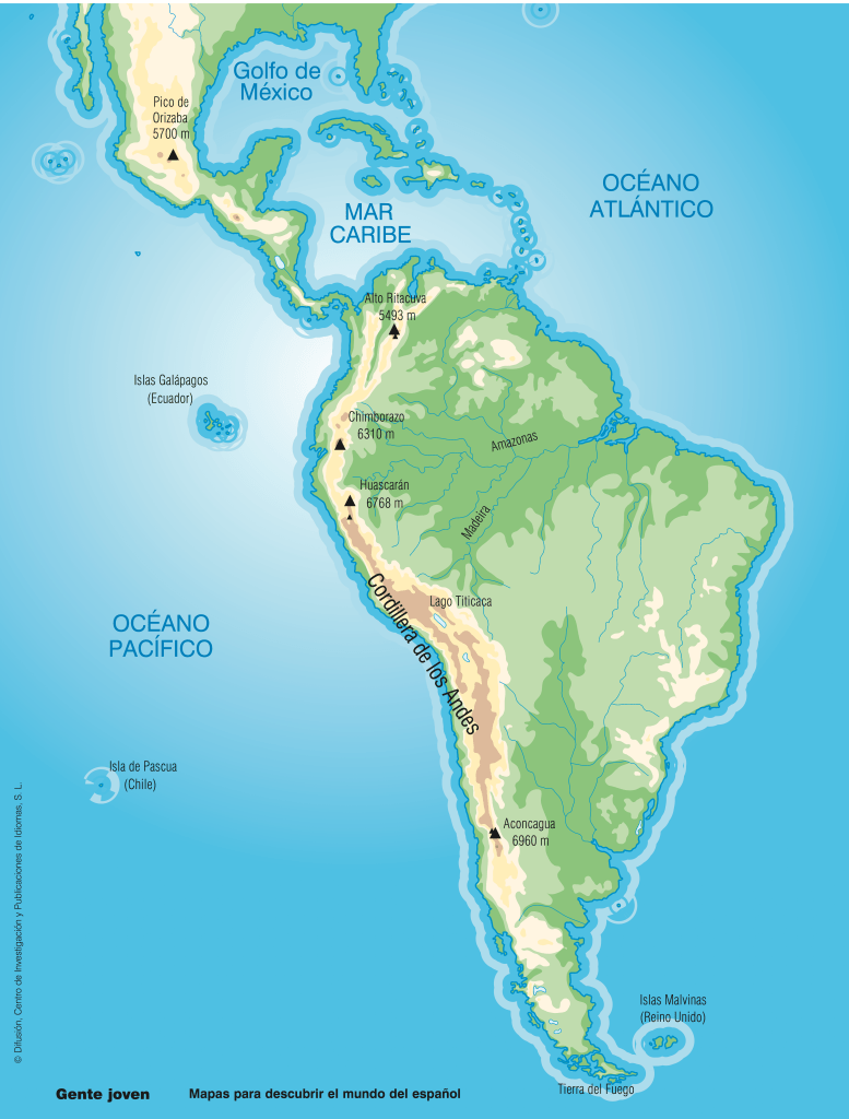 Mapa Politico Mapa De America Latina